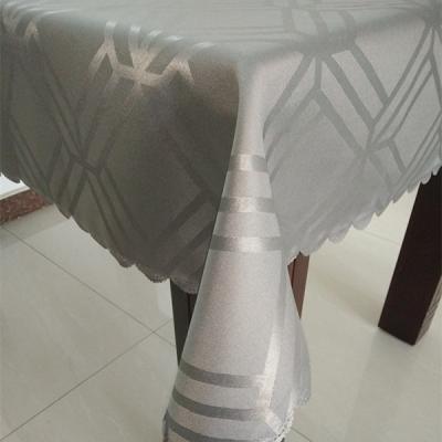 China BSCI audit passed-New arrival-100% Polyester Jacquard tablecloth with geometric figure for sale