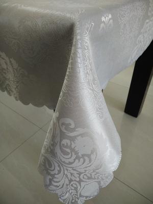 China BSCI audit passed-Hot selling products-100% Polyester Jacquard table cloth for gery color for sale
