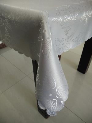 China BSCI audit passed-Hot selling products-100% Polyester Jacquard table cloth for leaf design for sale