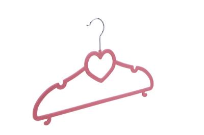 China 33cm ABS plastic Pink  Flocked  star baby hanger  with hook on each end for sale