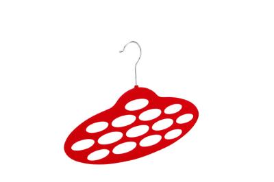 China ABS plastic Rose red velvet oval shape with 14 holes scarf hanger non-slip  colorfast for sale
