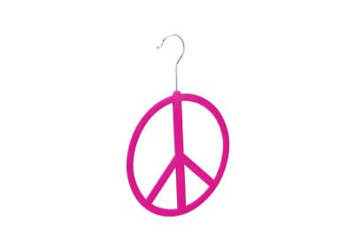 China ABS plastic bright red velvet  stylish round design scarf hanger non-slip space saver for sale