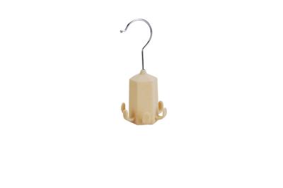 China ABS plastic beige velvet  hexagon tie hanger non-slip space saver  colorfast for sale