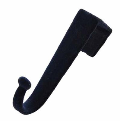 China ABS plastic black velvet door hook  non-slip  colorfast lightweight for sale