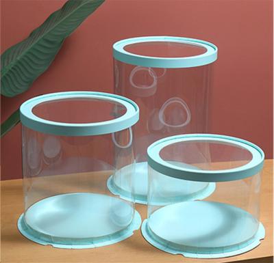 Cina Scatola da pasticceria trasparente di nozze intorno a plastica chiara alta d'imballaggio personalizzabile in vendita