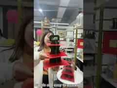 PET Plastic Disposable Food Packaging Transparent Cake Box Gold Stamping Paper Lid Boxes