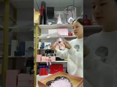 In forma di cuore a forma di diamante dell'ANIMALE DOMESTICO del contenitore di carta di fiore del regalo del tettuccio apribile trasparente panoramico di plastica su ordinazione della copertura