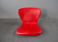 China STUNITY Blow Molded HDPE Football Stadium Chair 480mm Center Folding for sale