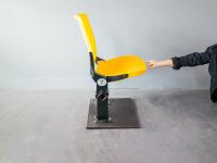 China Floor Mounted Brackets Plastic Stadium Seats 500mm Center Gas Assisted PP for sale