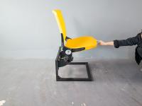 China TUV Standard Riser Mounted Brackets Plastic Stadium Chair 500mm Center for sale