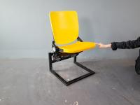 China TUV Standard Riser Mounted Brackets Plastic Stadium Chair 500mm Center for sale