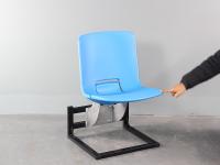 China Auto Tip-Up HDPE Plastic Foldable Stadium Chair 500mm Center Arena Seating for sale
