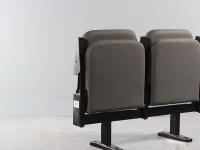 China Folding Beam Mounted VIP Auditorium Seating with Armrest BS5852 Crib 5 Fire Proof Fabric 500-550mm for sale
