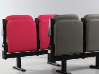 China Folding Beam Mounted VIP Auditorium Seating with Armrest BS5852 Crib 5 Fire Proof Fabric 500-550mm for sale