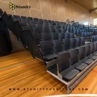 China Fireproof Recessed System Fixed Retractable Tiered Seating for sale