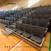 China Fireproof Recessed System Fixed Retractable Tiered Seating for sale
