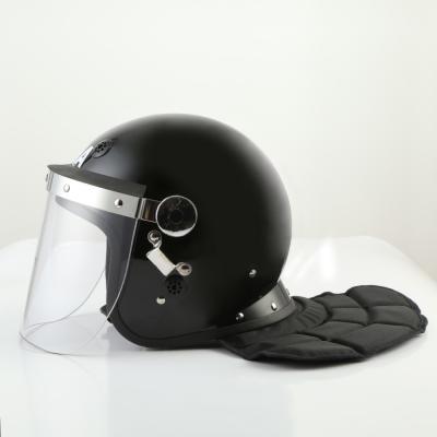 China ABS Shell Mexico Police Riot Helmet With Extended Neck Protector S / M / L Size for sale