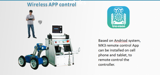 TVS-15 High Definition Underground Main Pipe Inspection Camera , CCTV Sewer Pipe Inspection Equipment Robot