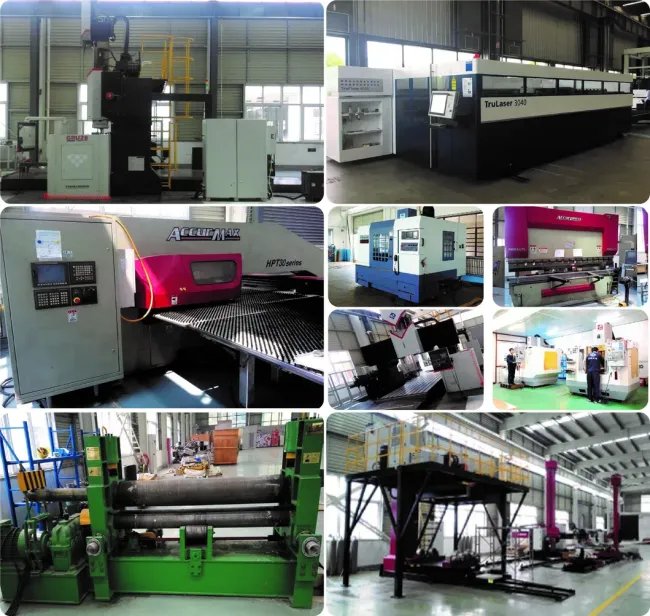 Production facility with multiple machines