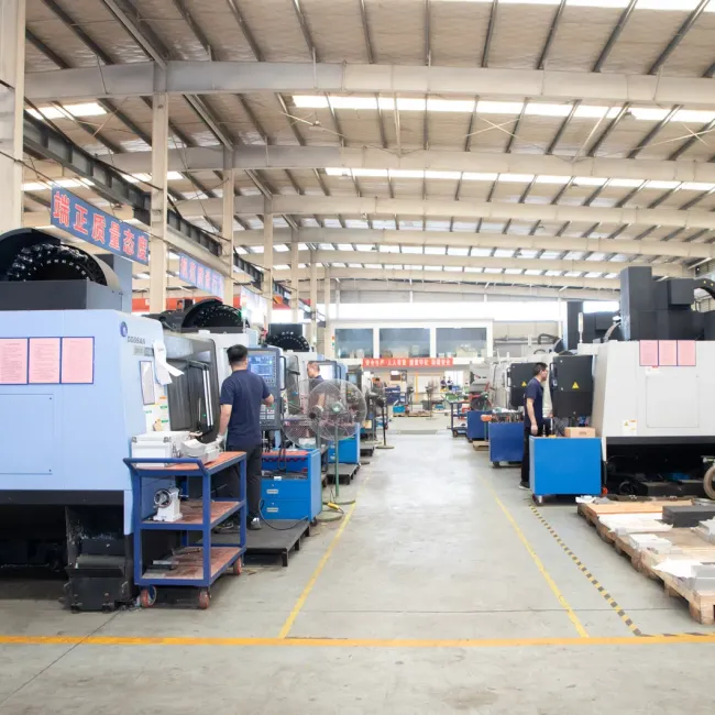 Packing machine in industrial setting