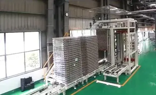 High Position De-Palletizer Machine - Side View