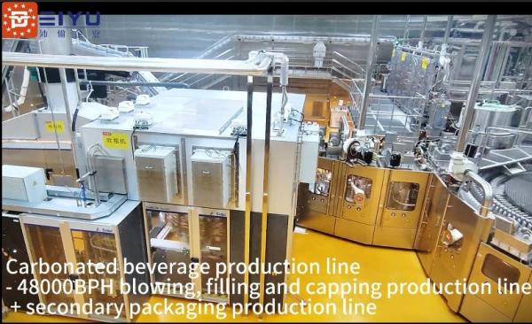 Quality Carbonated Beverage Production Line 48000BPH Blowing Filling And Capping for sale