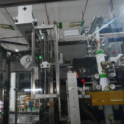 中国 高速 完全自動 収縮 袖 ラベル レーベル 機械 オレンジジュース 飲料 生産 ライン 顧客 サイト 販売のため