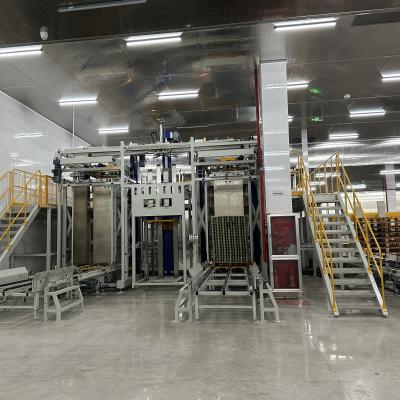Cina 150L/Min Sistema automatizzato di palletizzazione palletizzatore per la linea di produzione di bevande in vendita