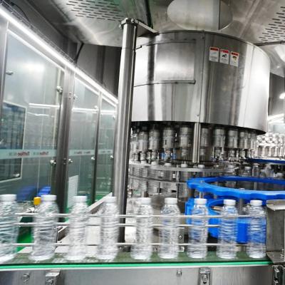 China 60000 BPH High Temperature Filling Bottled Water Production Line for 100-2000ml Soda Water for sale