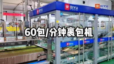 China Wide Side Mechanical Stretch No Pallet Wrapping Wrap Around Case Packer Carton Packer for sale