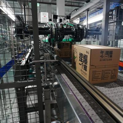 China Empacotadora Automática de Caixas Wrap Around com Velocidade de 25 Caixas/minuto, Construção em Aço Inoxidável 304 e Alimentação AC 380V à venda