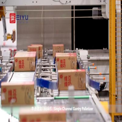 China Automatic Tray Bags Carton Case Bottle Jars Tin Can Box Gantry Palletizer for sale