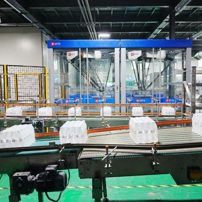 China Fully Automatic Single Column Palletizer System for Large Barrel Water Packaging Line for sale