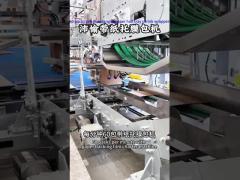 04-10 60 packs per minute with half paper tray shrink wrapper for canned pet food production line
