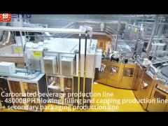 04-11 48000BPH Produktionslinie für kohlensäurehaltige Getränke Produktionslinie für sekundäre Verpackungen