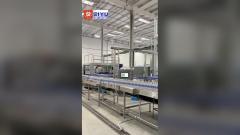 Bottle conveying lines used in a 42,000 BPH bottled water line