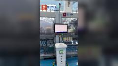 A newly installed carton packaging machine, capable of packaging 80 cartons per minute