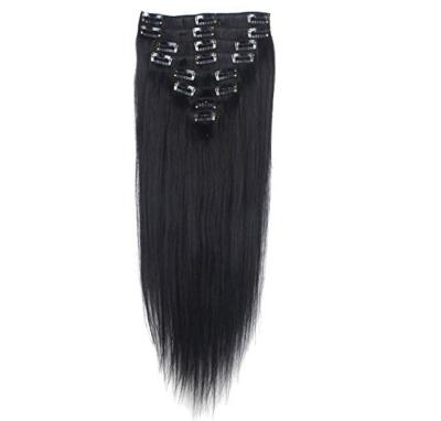 China clip in hair extensions black human hair extensions dyeable human hair extensions for sale