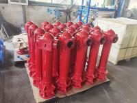 China Painted Red Vertical Fire Hydrant Pillar Two Way DN100 DN150 PN16 for sale