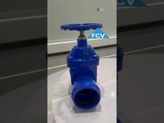 Socket End Non-Rising Stem Resilient Soft Seat Gate Valve met drukbepaling PN10/16