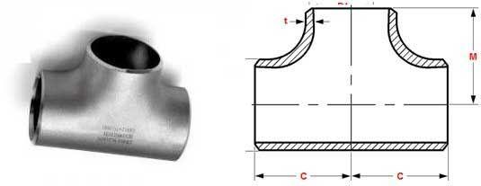 Dimensioni uguali del T di acciaio inossidabile