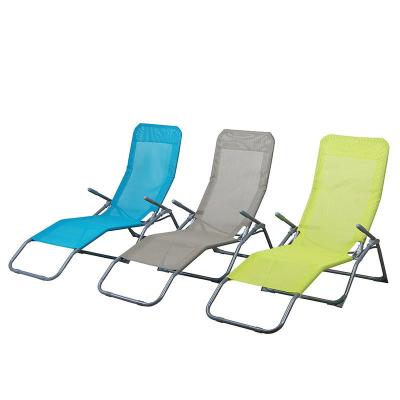 China Outdoor Foldable Sun Lounger 1 X 1 Textilene Steel Rocking Chair for sale