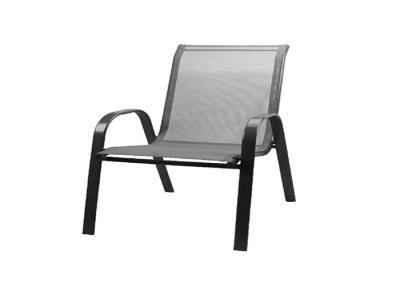 China Outdoor Moderne Bistro Patio Tuinstoel Metaal Staal Ijzer Sling Stapelarm Te koop