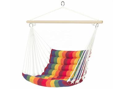 China Swing Outdoor Patio Rainbow Hammock Chair With 5CM Thick Cotton for sale