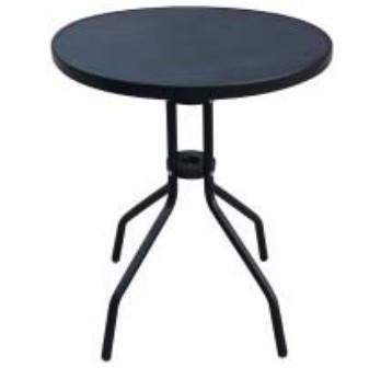 China Dia 60cm Steel Outdoor Garden Table KD Structure Plastic Table Top for sale