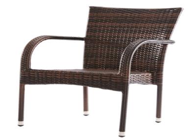 China Weaving Metal Garden Stacking Rattan Chair For Bistro Patio Beach Dining for sale