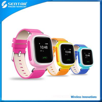 China Healthy harmless product Imitation leather pink/blue/orange kids smart watch for sale