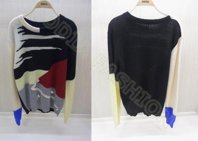 Cina Pullover lungo della manica del blocchetto di colore del collo del mestolo dei maglioni della lana di 2014 uomini operati in vendita