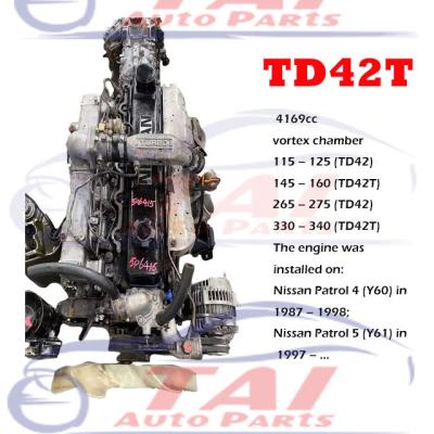 China Used TD42 TD42T TD42TI Engine 6 Cylinder With Turbo For Nissan for sale