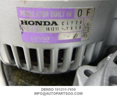 Cina Denso alternator 101211-7650 31100-P5A-J01 CLG26 Honda KA9 Part in vendita